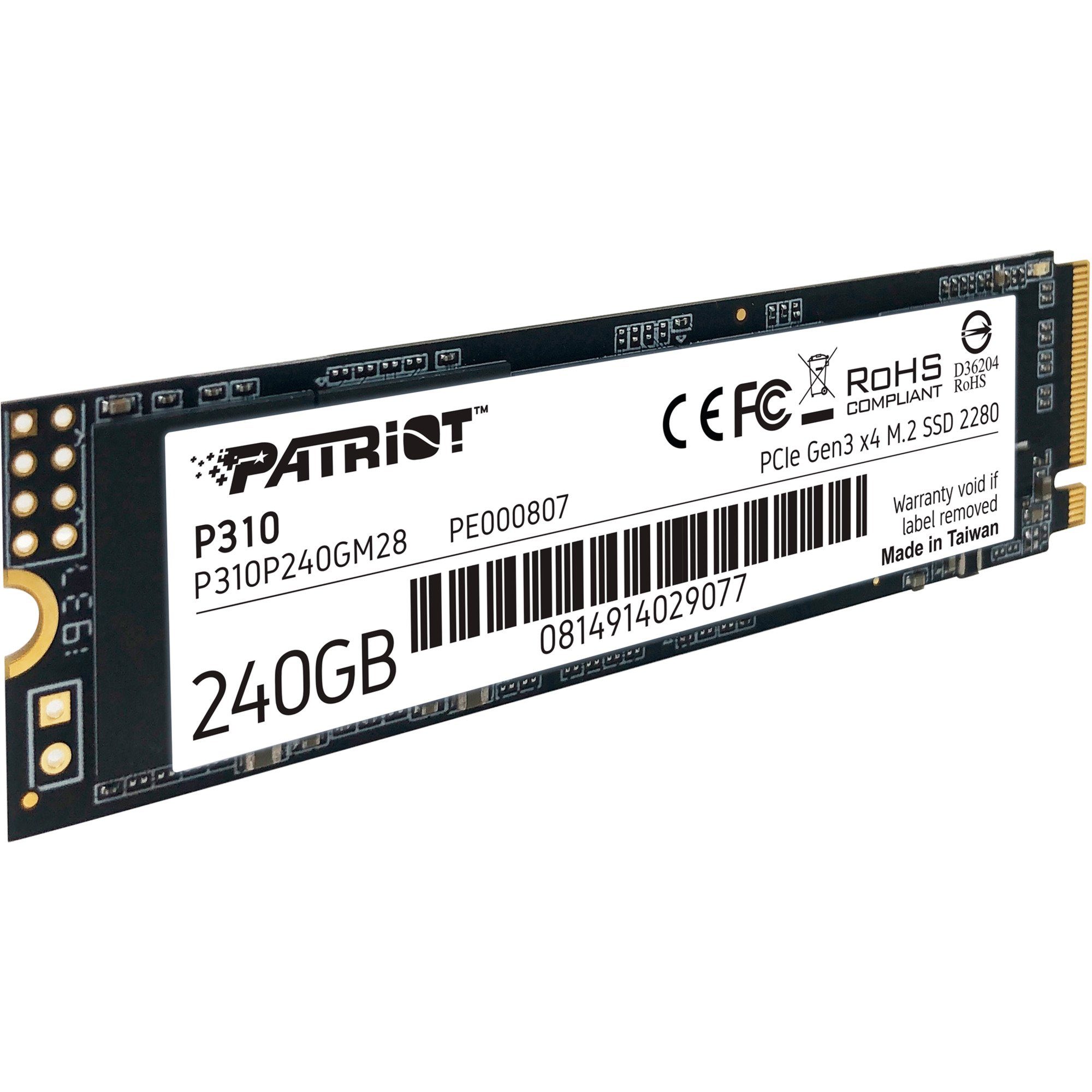 Patriot Patriot P310 240 GB, SSD, (PCIe 3.0 x4, NVMe 1.3, SSD ...