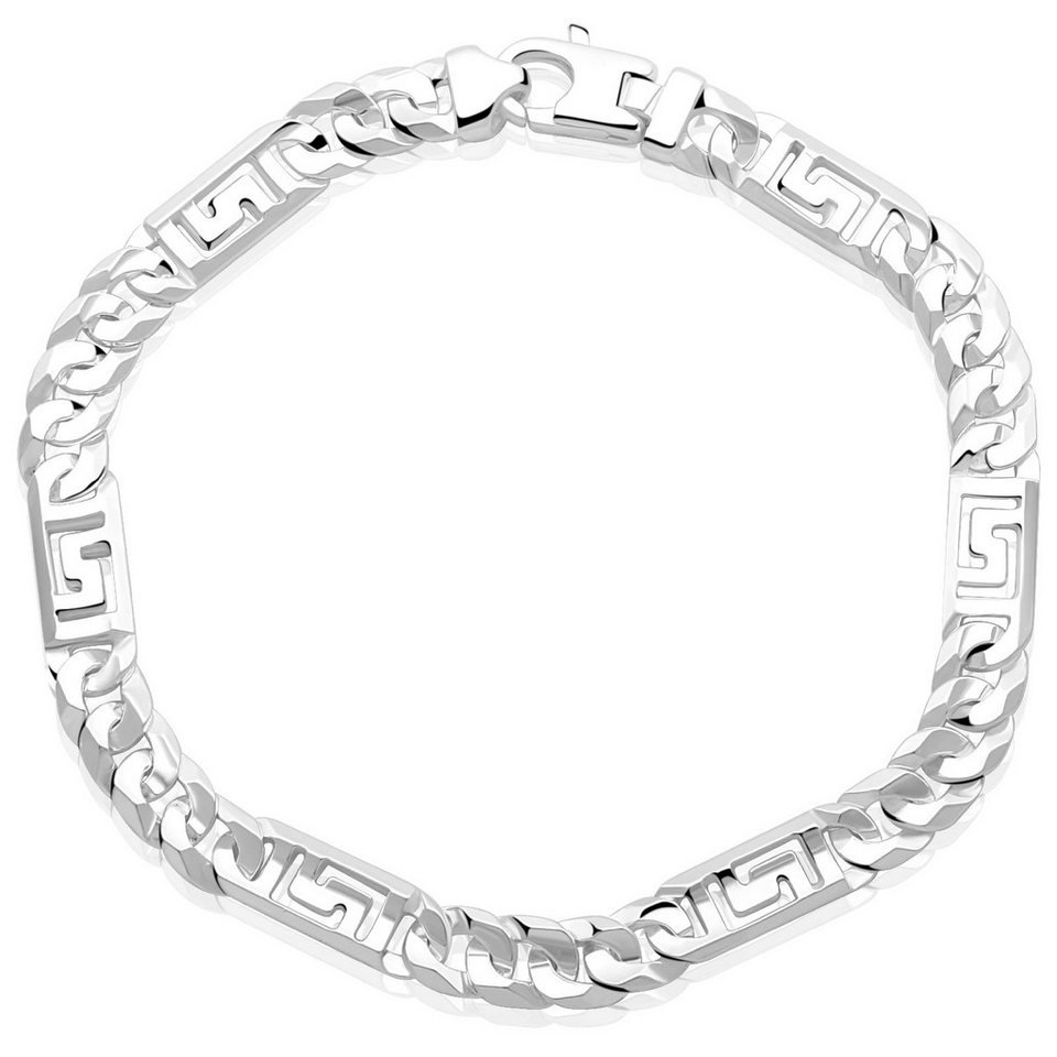 Tony Fein Silberarmband Griechisches Panzerarmband 6mm 925er Silber ... Tony Fein Silberarmband Griechisches Panzerarmband 6mm 925er Silber ...