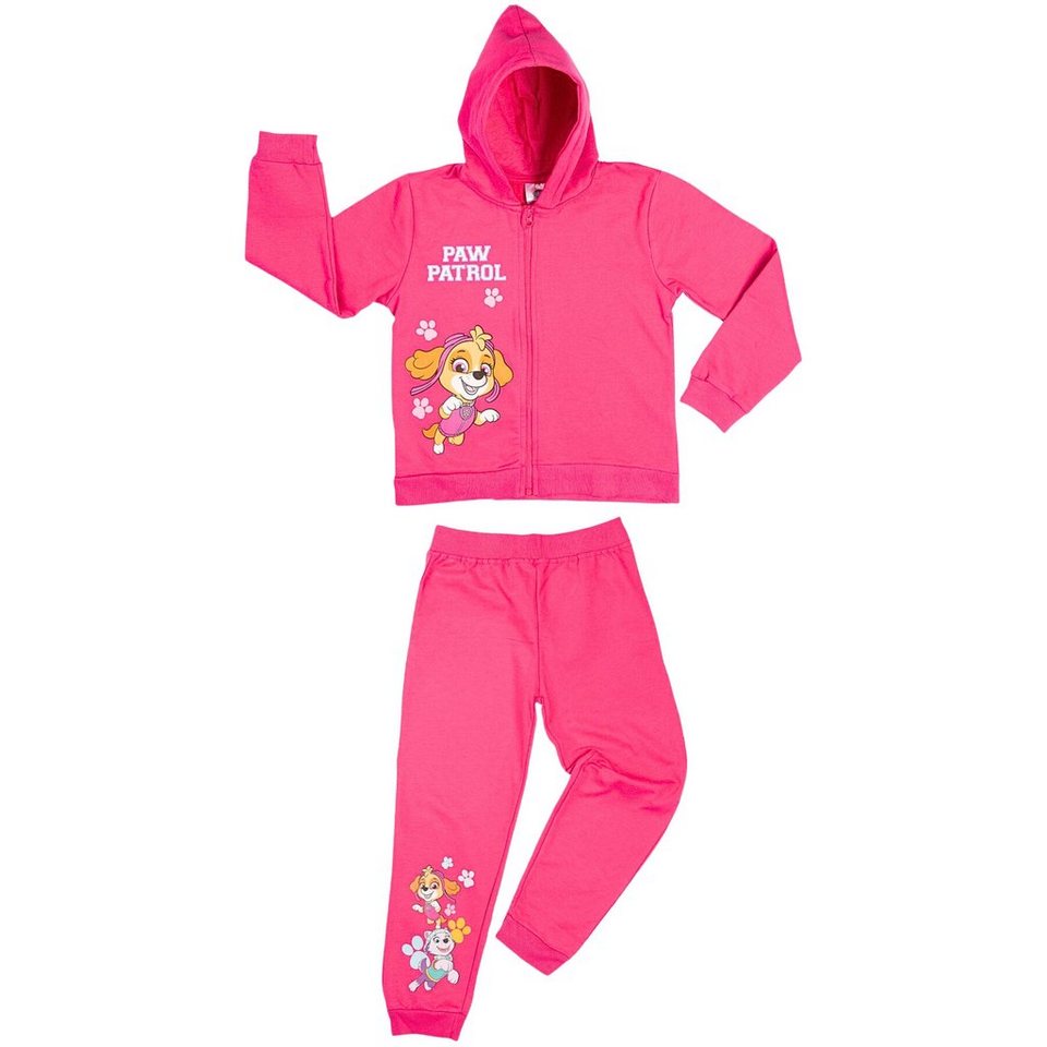 Paw Patrol Freizeitanzug Skye And Everest 2 Tlg Mädchen Jogginganzug