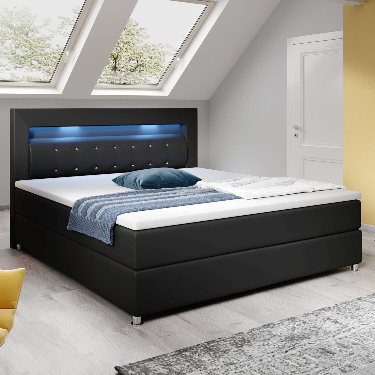 Boxspringbetten mit LED kaufen » LED Boxspringbetten | OTTO
