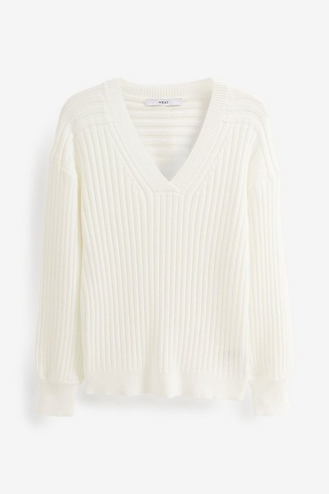 Next V Ausschnitt Pullover Ripp Oberteil Mit V Ausschnitt 1 Tlg Mode