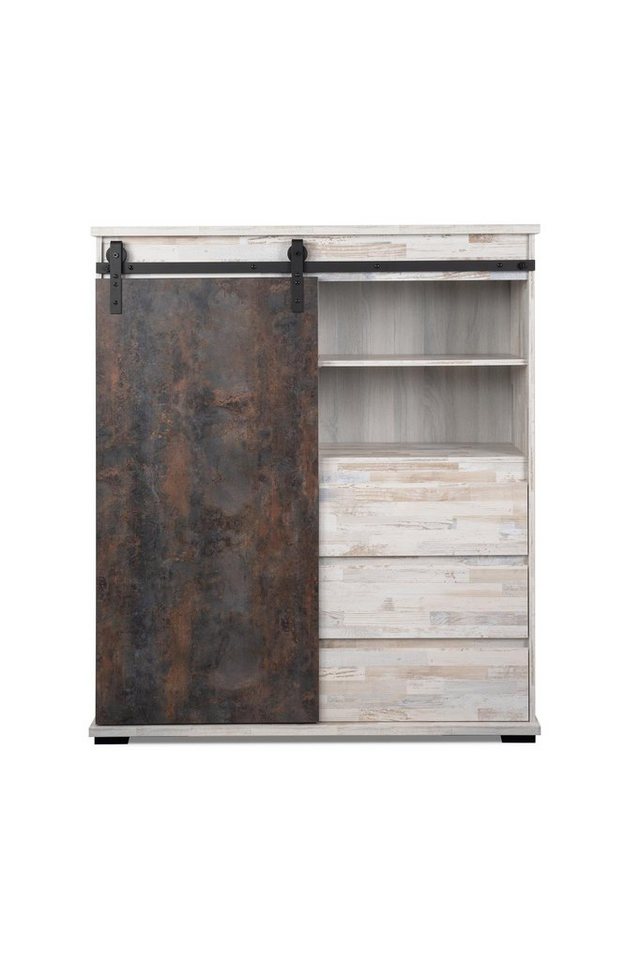 Möbelando Highboard Sevilla Modernes Highboard Aus Spanplatte In