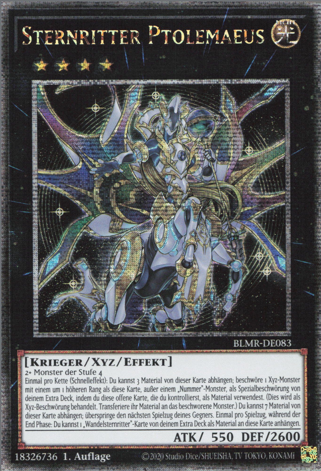 Recollectibles Sammelkarte Yugioh Karte Sternritter Ptolemaeus V2
