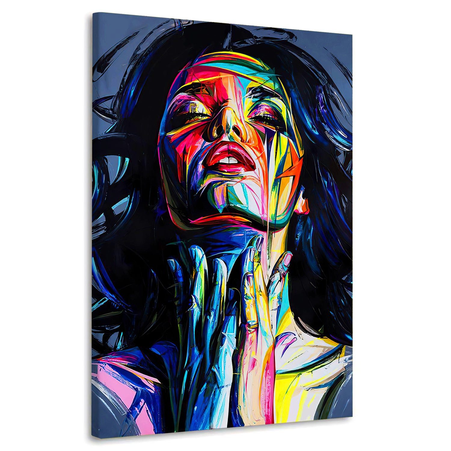 Artedinoi Leinwandbild Frau Pop Art Colour Wandbild Leinwandbild Kunst