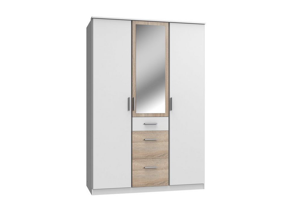 Möbelando Dreh Schwebetürenschrank Joker Bht 135x199x58 Cm In