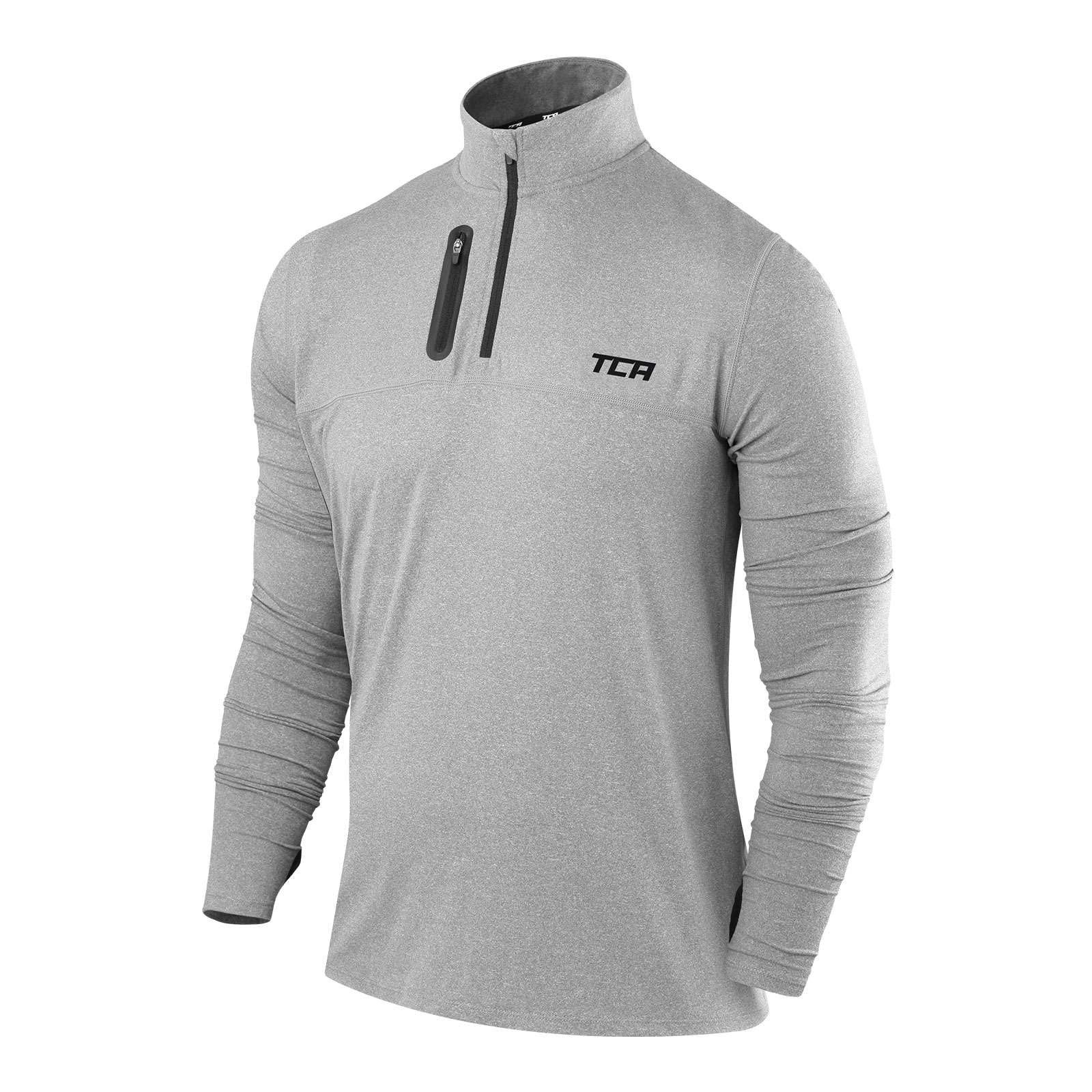 Tca Langarmshirt Tca Herren Langarm Laufshirt Mit Reißverschluss