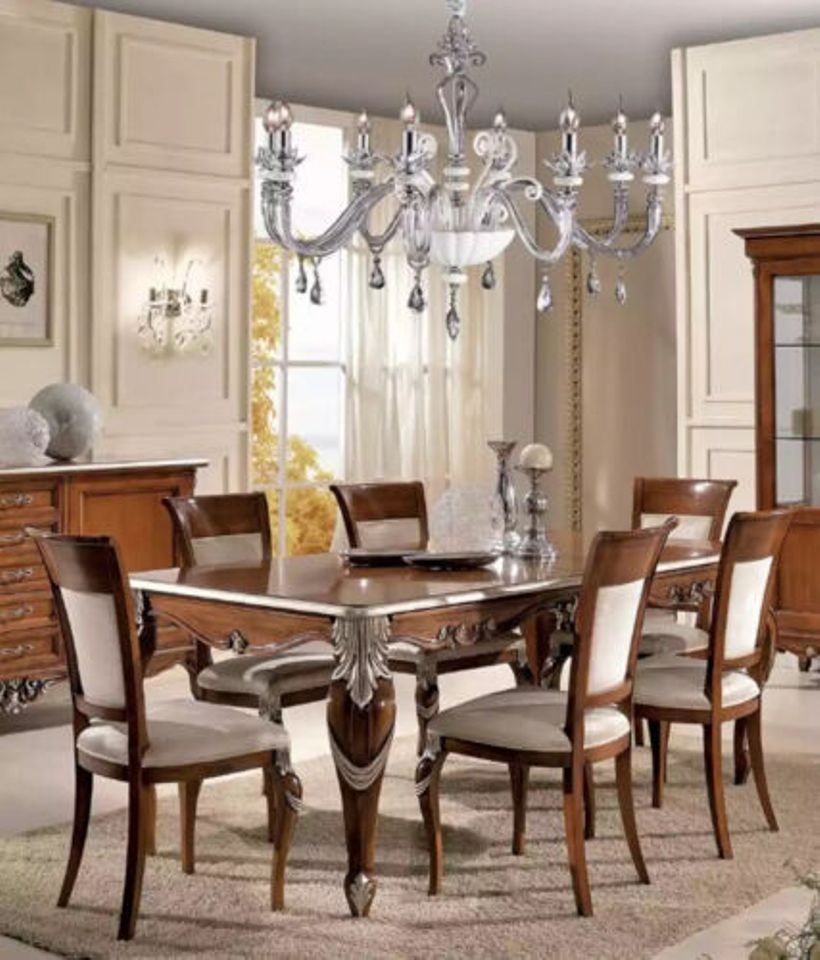 Jvmoebel Esszimmer Set Klassische Set Esstisch 6x Stühle Garnitur