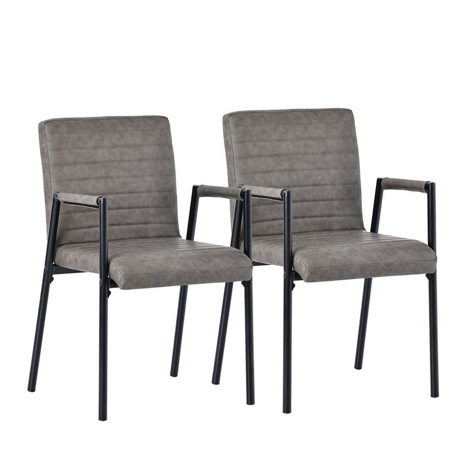 Odikalo Esszimmerstuhl 2er Set Gepolsterter Stuhl Lounge Stuhl Sessel
