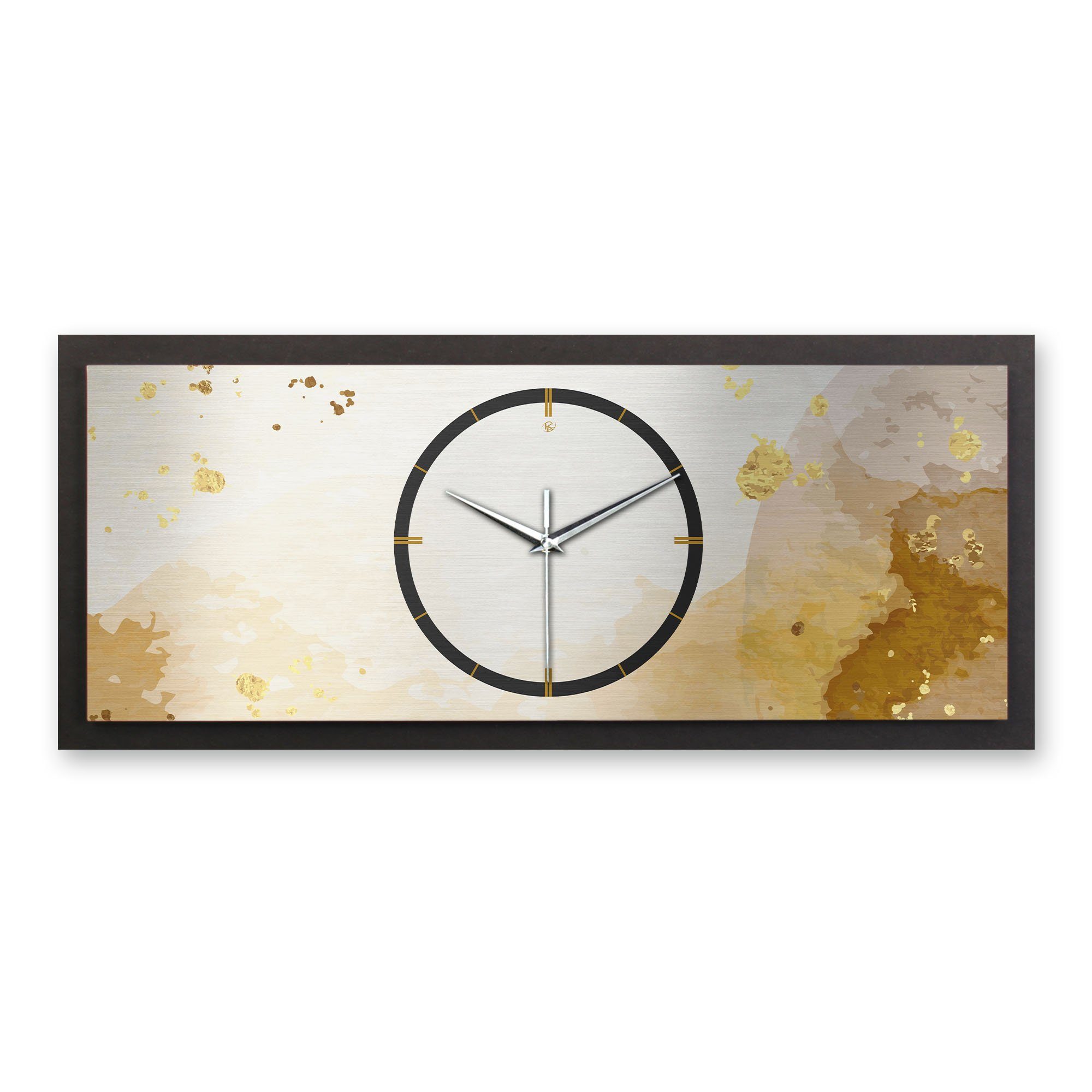 Kreative Feder Wanduhr 3d Designer Wanduhr Golden Ohne Ticken Funk