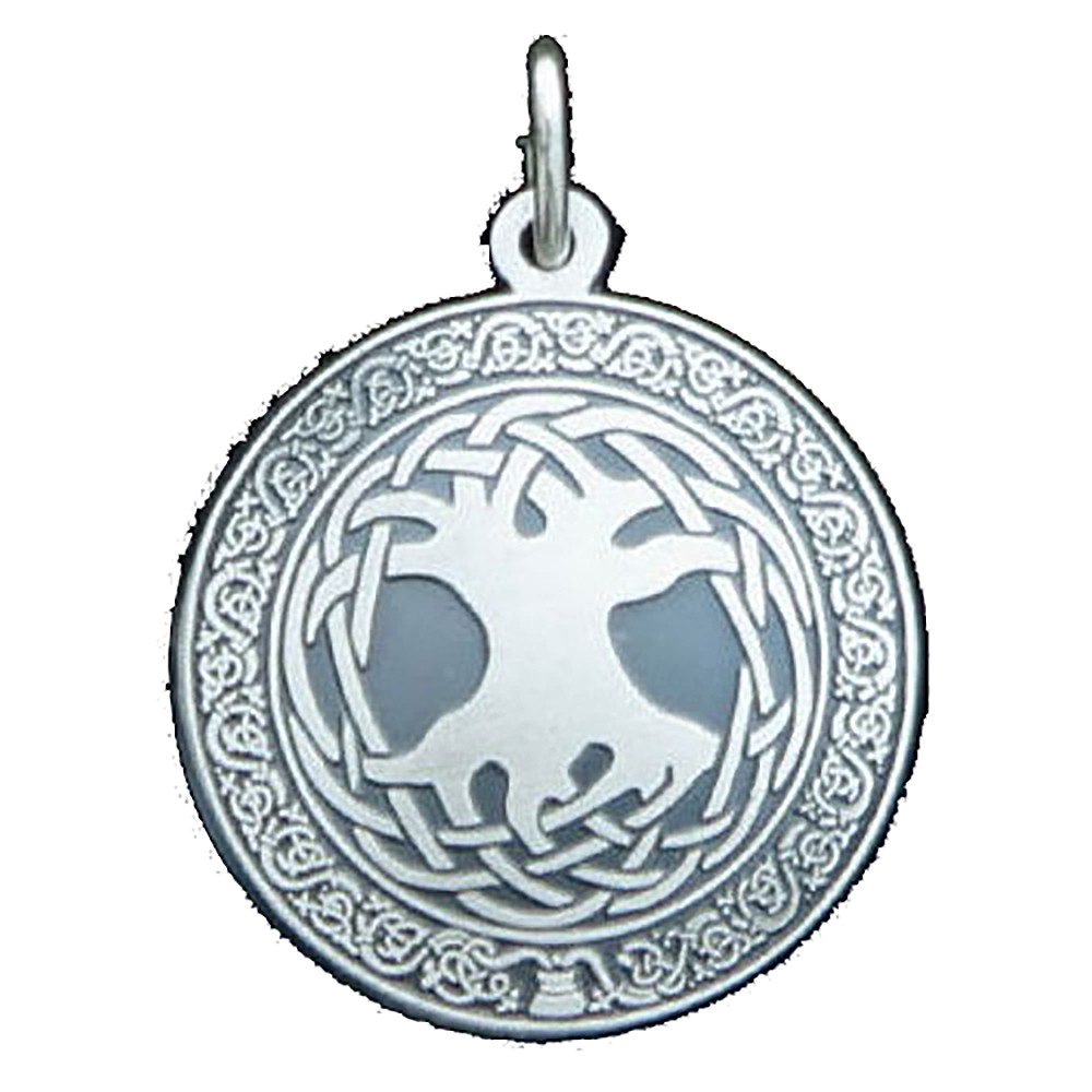 HOPLO Kettenanhänger Keltischer Lebensbaum Schmuck Anhänger versilbert - Lebensbaum