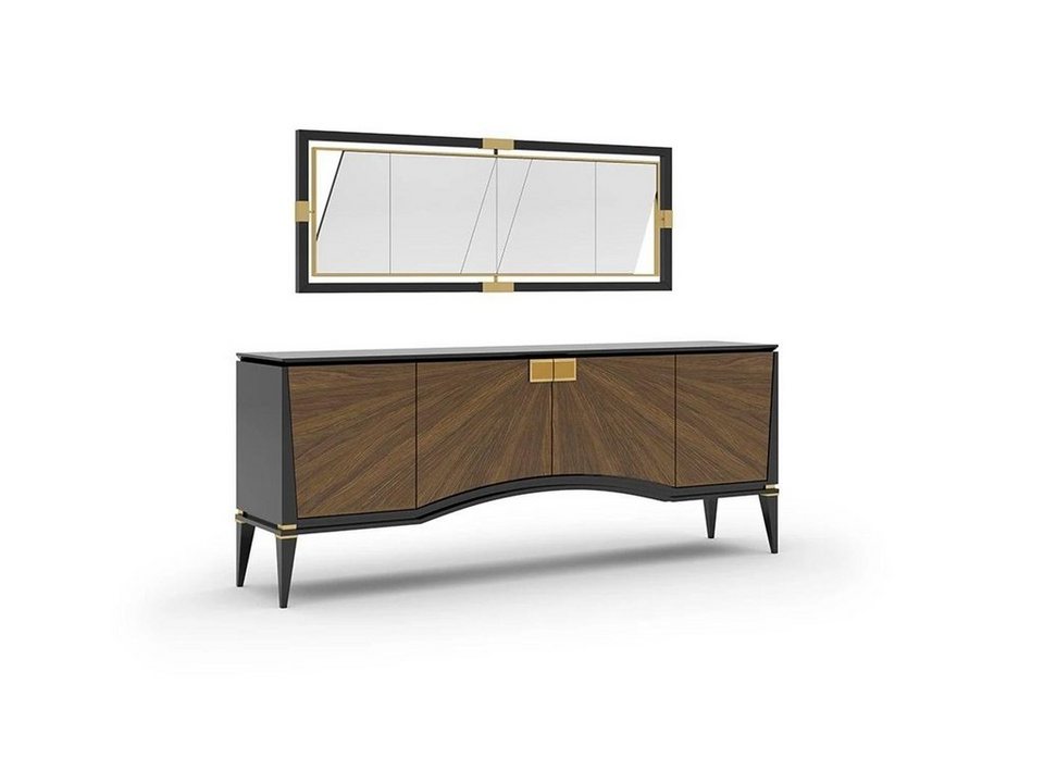 Jvmoebel Sideboard Luxus Set Sideboard Mit Spiegel Design Modern