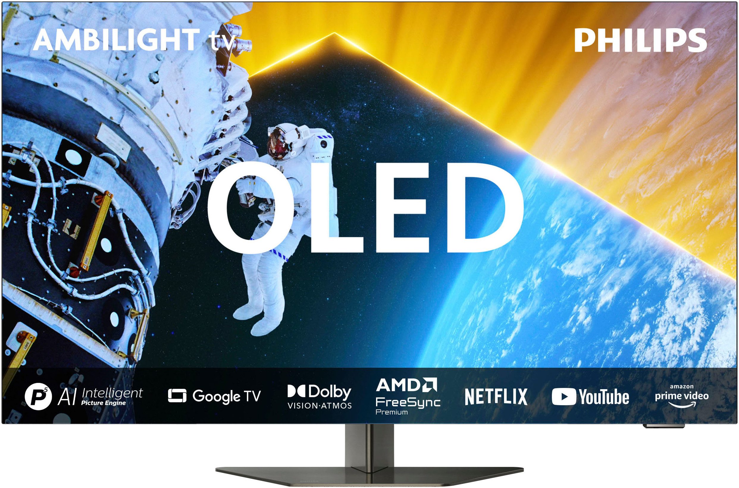 Philips 65OLED809/12 OLED-Fernseher (164 cm/65 Zoll, 4K Ultra HD, Google TV, Smart-TV), OLED TV ...