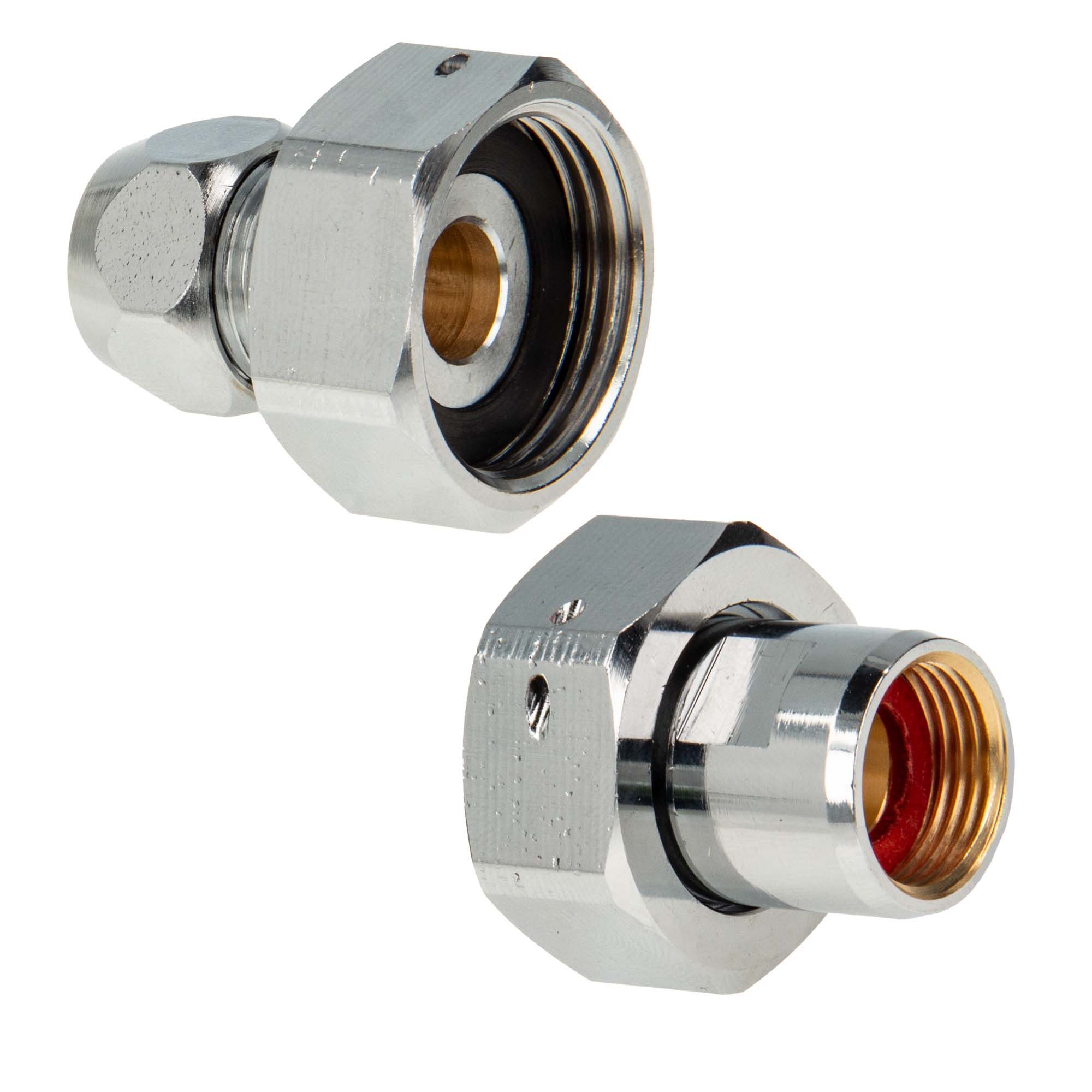 tecuro Wasserzähler Waschtisch-Verschraubung 3/4 Zoll ÜWM x 3/8 Zoll IG x Ø 10 mm QV, Wasseruhr