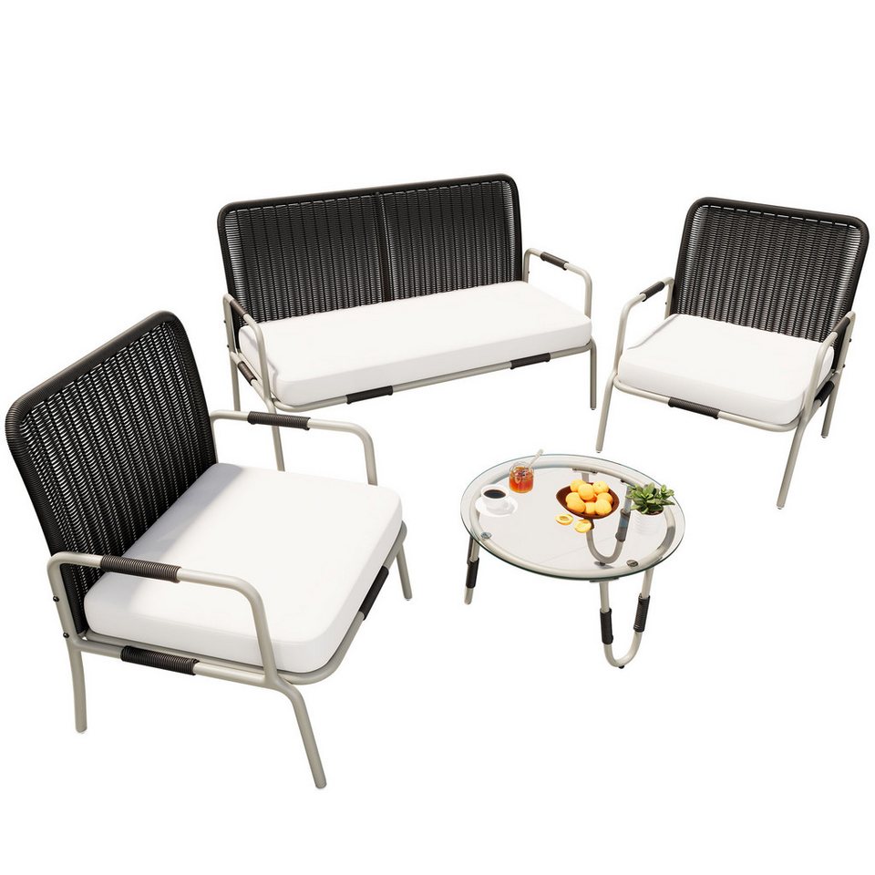 Hauss Spole Gartenlounge Set Mit Sessel Couchtisch Kissen Stoffbezug