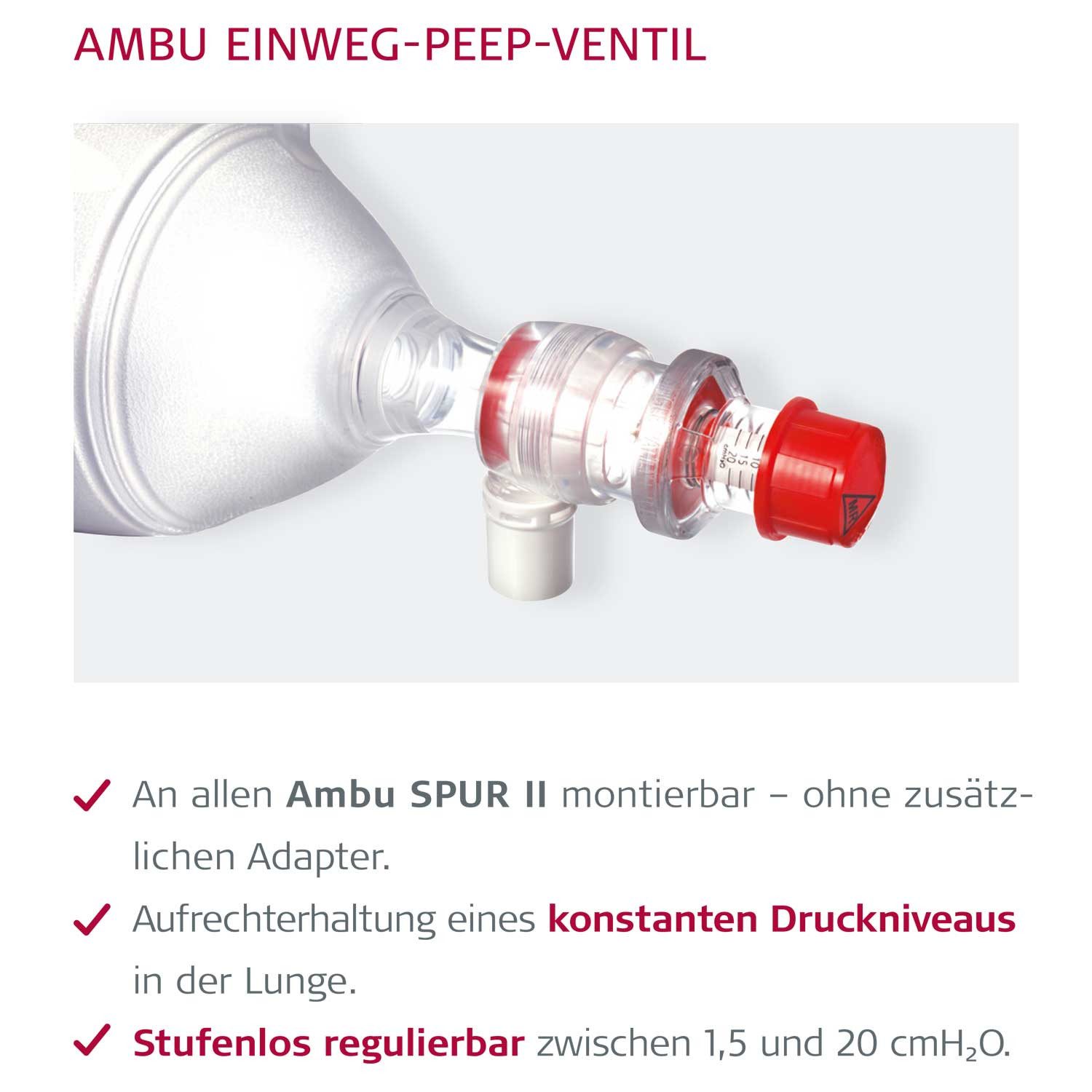 Ambu GmbH Erste-Hilfe-Set Ambu SPUR II Beatmungsbeutel Erwachsene Einweg