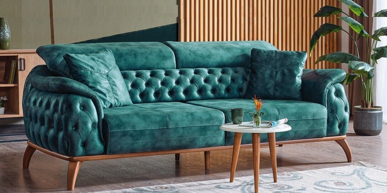 Jvmoebel 3 Sitzer Luxus Chesterfield 3 Sitzer Designer Sofa Couch