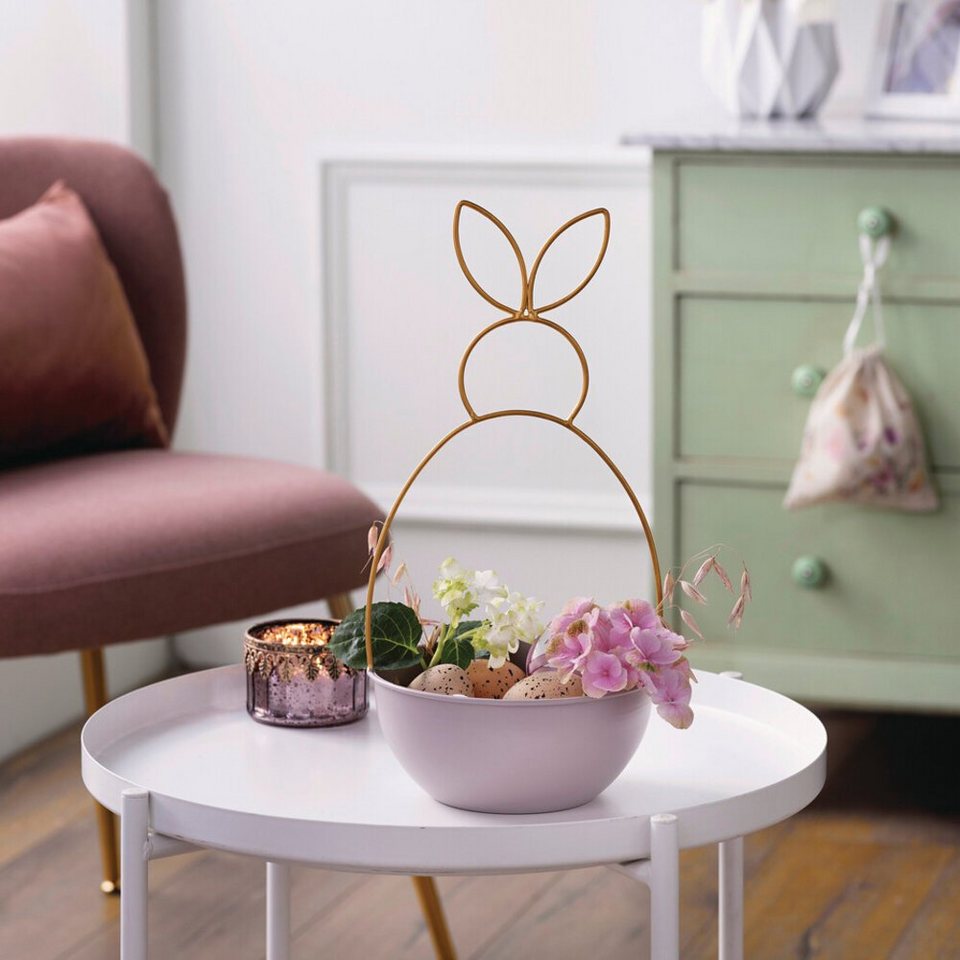 Home Trends24de Osterfigur Schale Gold Hase Osterhase Osterdeko