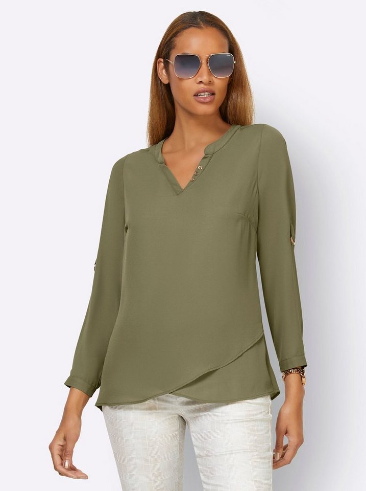 Creation L Klassische Bluse Bluse Attraktive Zierknöpfe