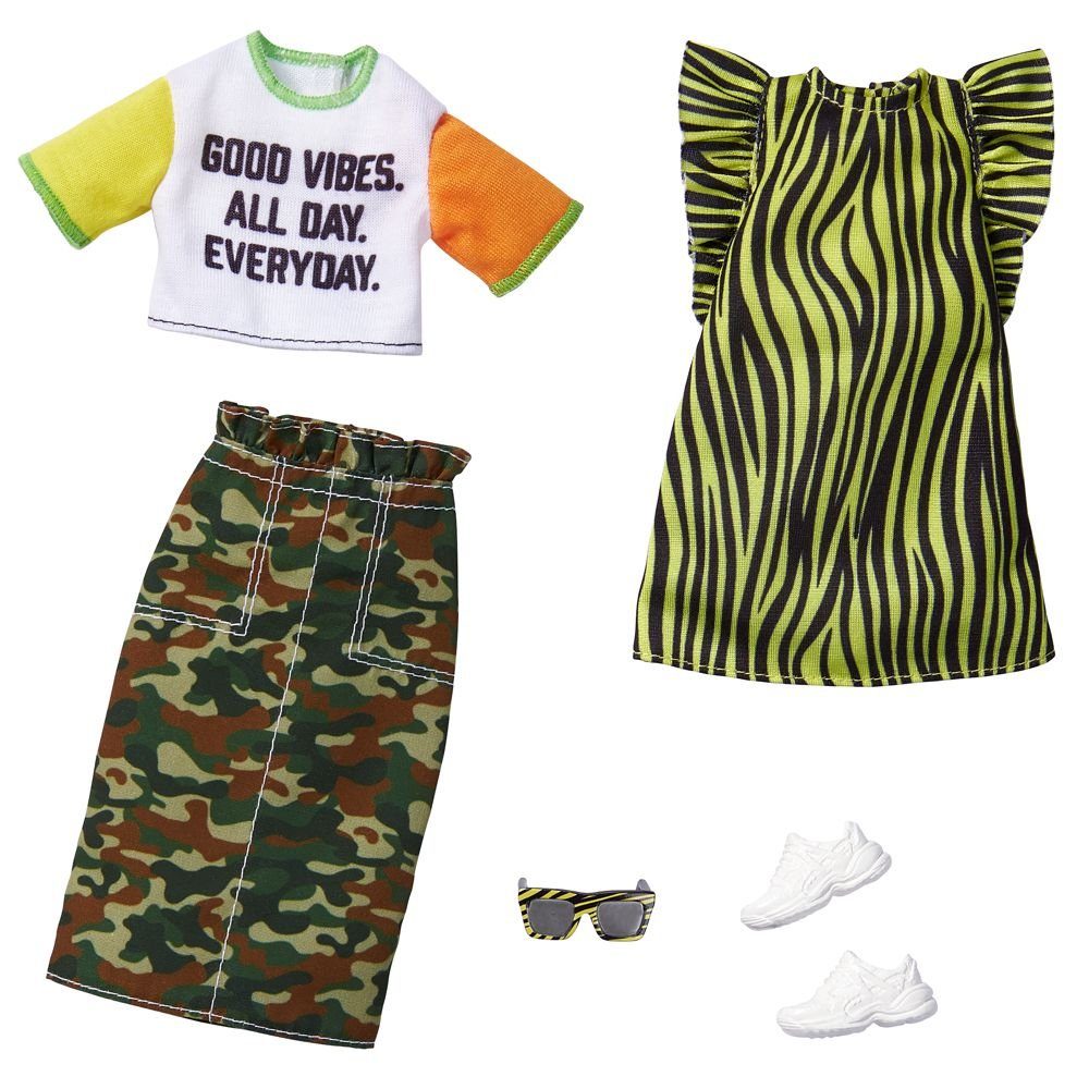 Mattel® Puppenkleidung Everyday Style 2 Garderoben Set Barbie Mattel GHX67 Puppen-Kleidung