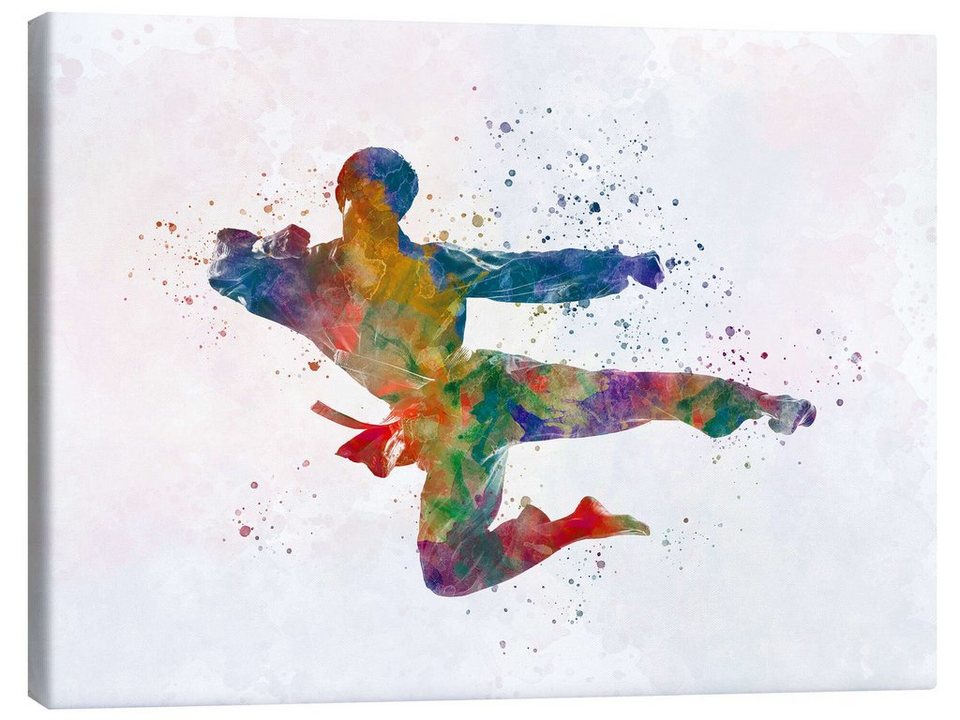 Posterlounge Leinwandbild Nobelart Karate Kampfkunst Ii Fitnessraum