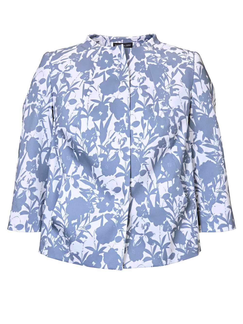 Heine Steppjacke Patrizia Dini Damen Designer Kurzblazer Blau Ecru
