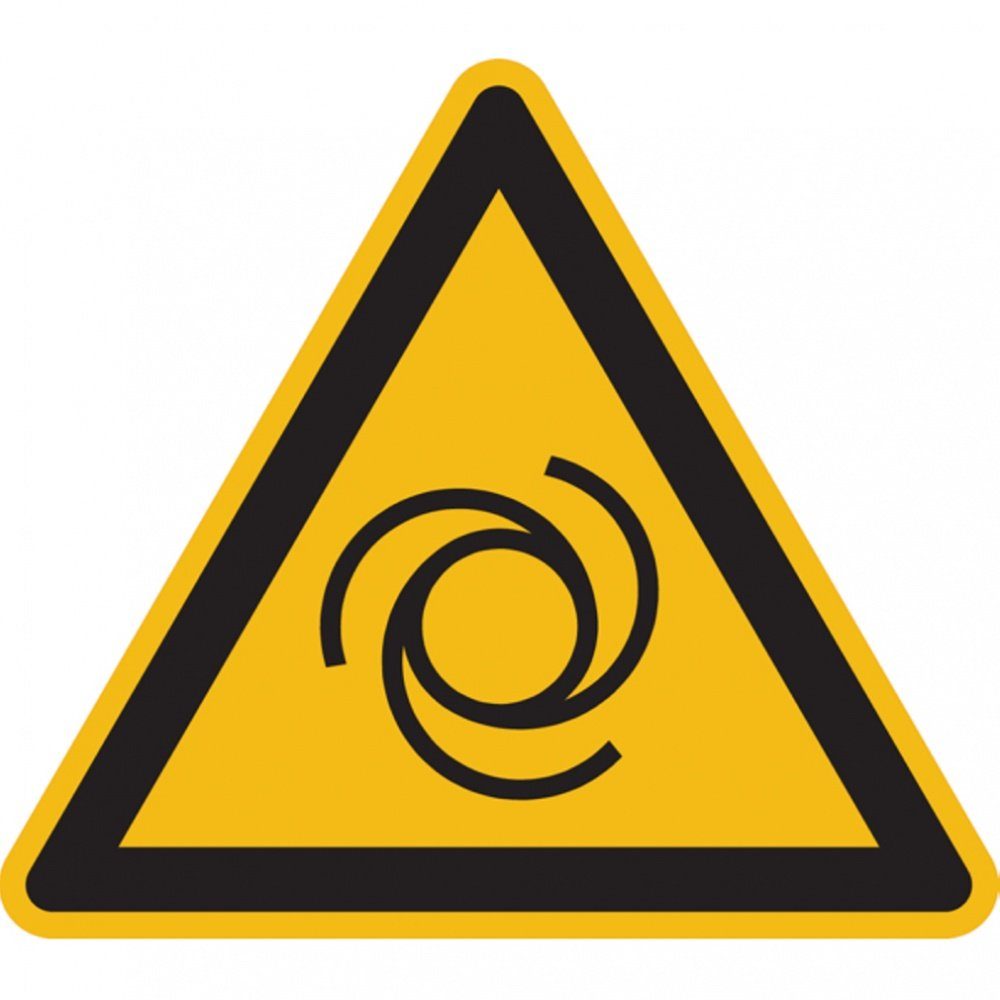 König Werbeanlagen Hinweisschild Warnschild, Warnung vor automatischem Anlauf W018,DIN EN ISO ...
