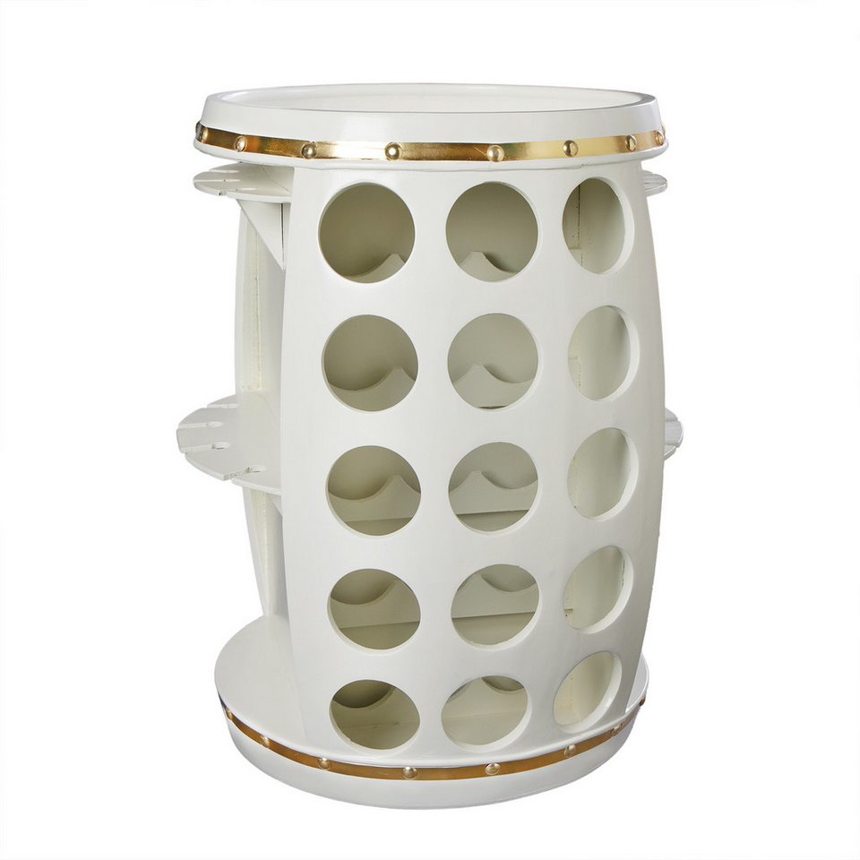 Riess Ambiente Weinregal Bodega White 70cm Weiß Gold Einzelartikel 1