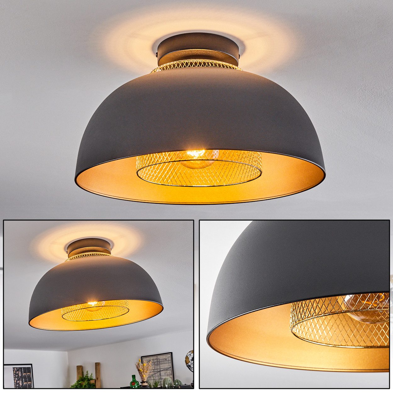 Hofstein Deckenleuchte Salitto Moderne Deckenlampe Aus Metall In