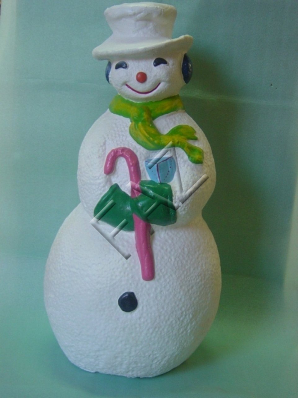 Jvmoebel Dekofigur Design Schneemann Lampe Garten Statue Skulptur