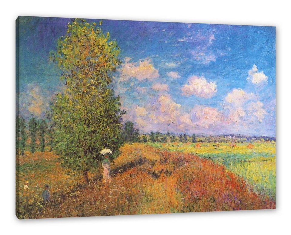 Pixxprint Leinwandbild Claude Monet Mohnfeld Im Sommer Claude Monet