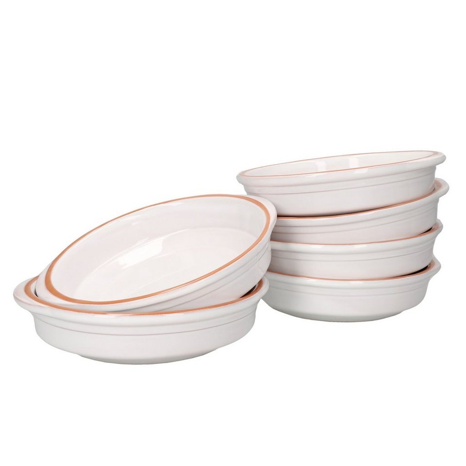 Mambocat Tapas Schale 2er Set Cazuela Weiss Ton Schale Ille Ø 20cm