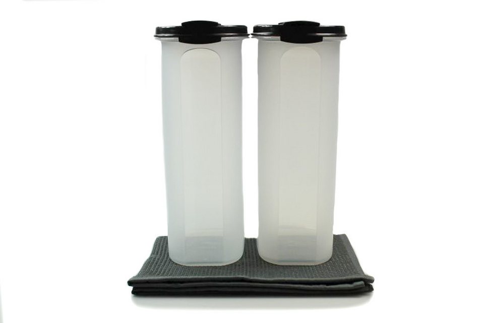 Tupperware Vorratsdose Eidgenosse 23 L Schwarz Mit Schütte2 Glastuch