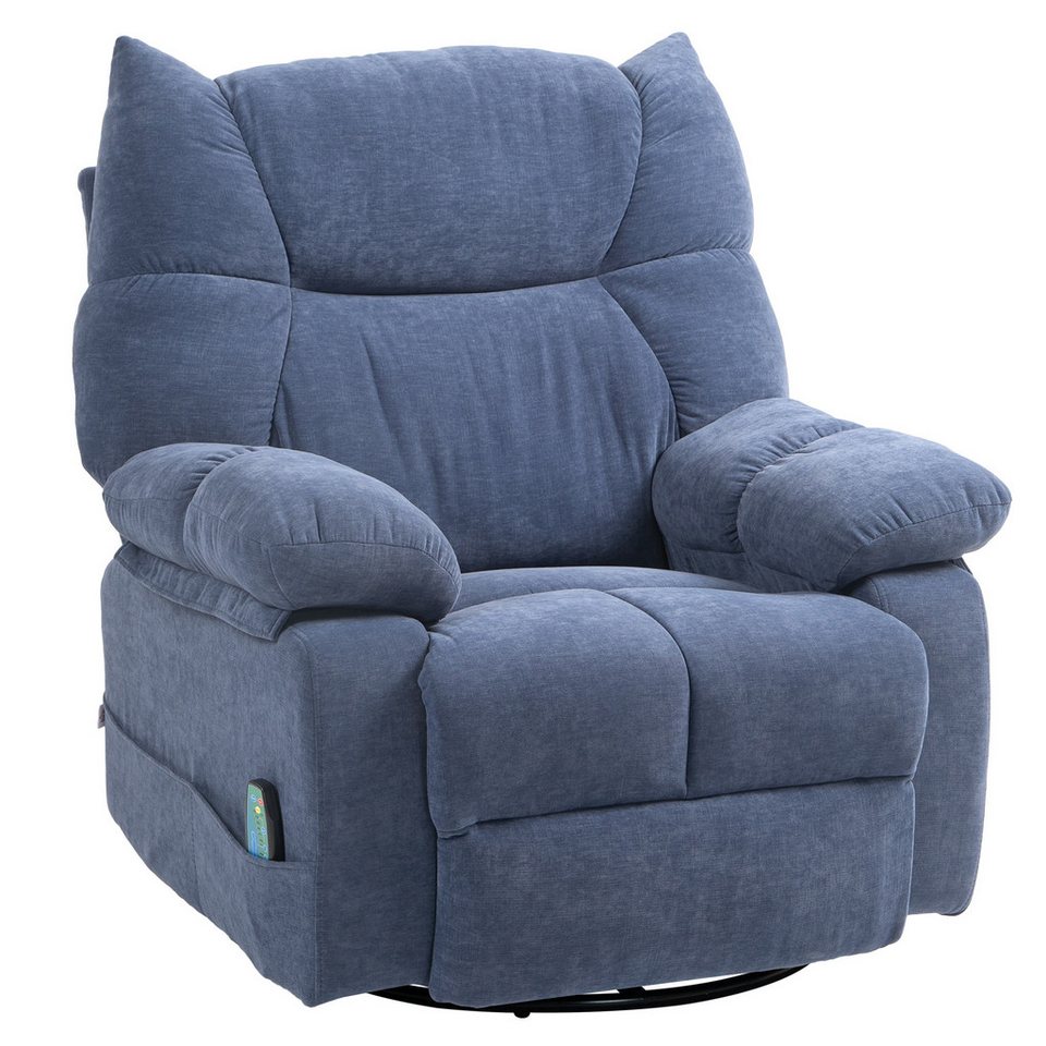 Homcom Massagesessel Fernsehsessel Tv Sessel 360° Drehbar Ruhesessel