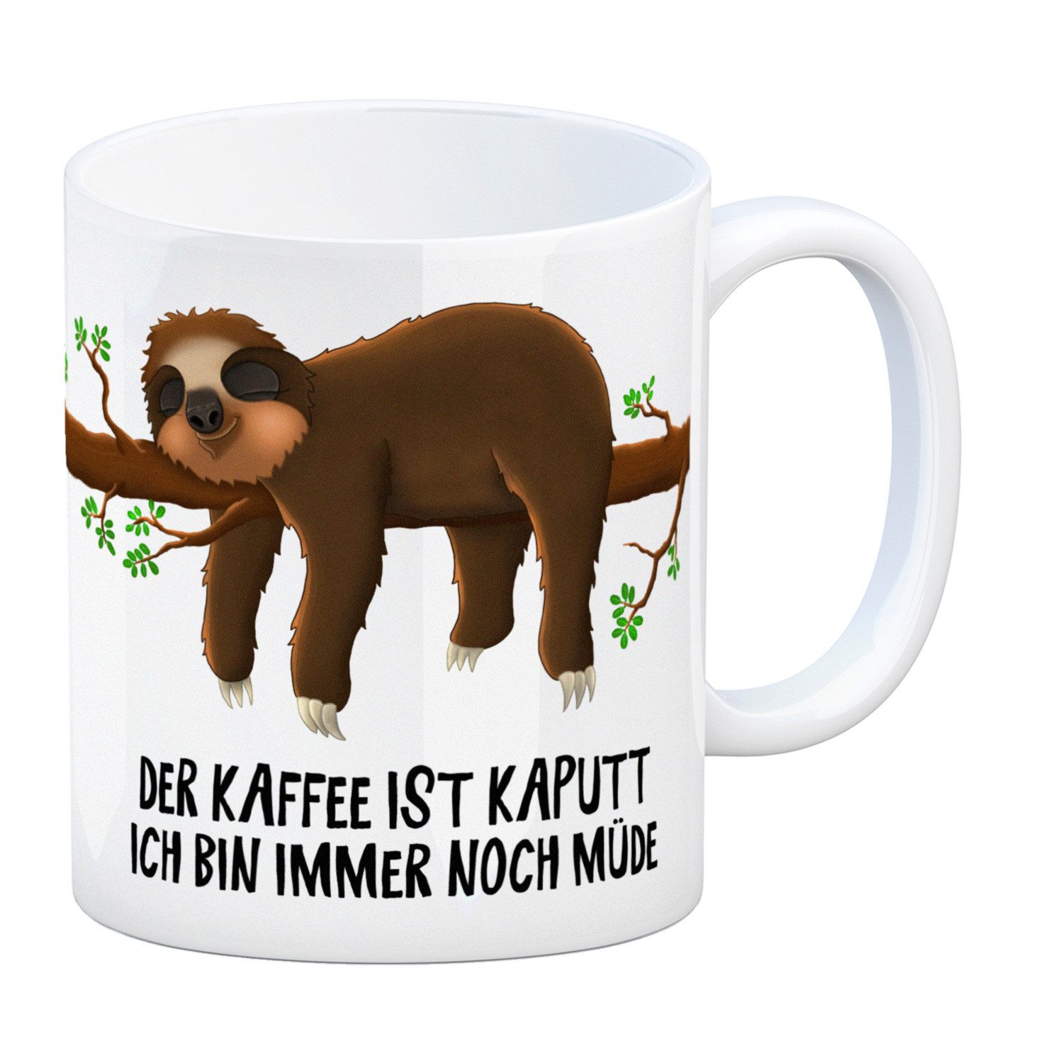 Speecheese Tasse Kaffeebecher Mit Liegendes Faultier Motiv Und Spruch