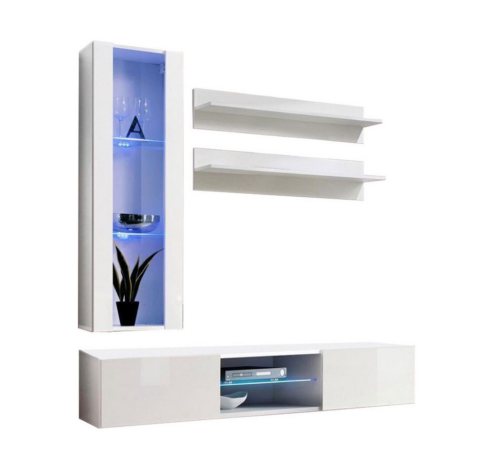 Jvmoebel Wohnzimmer Set Moderne Wohnwand Tv Ständer Wandschrank Wand