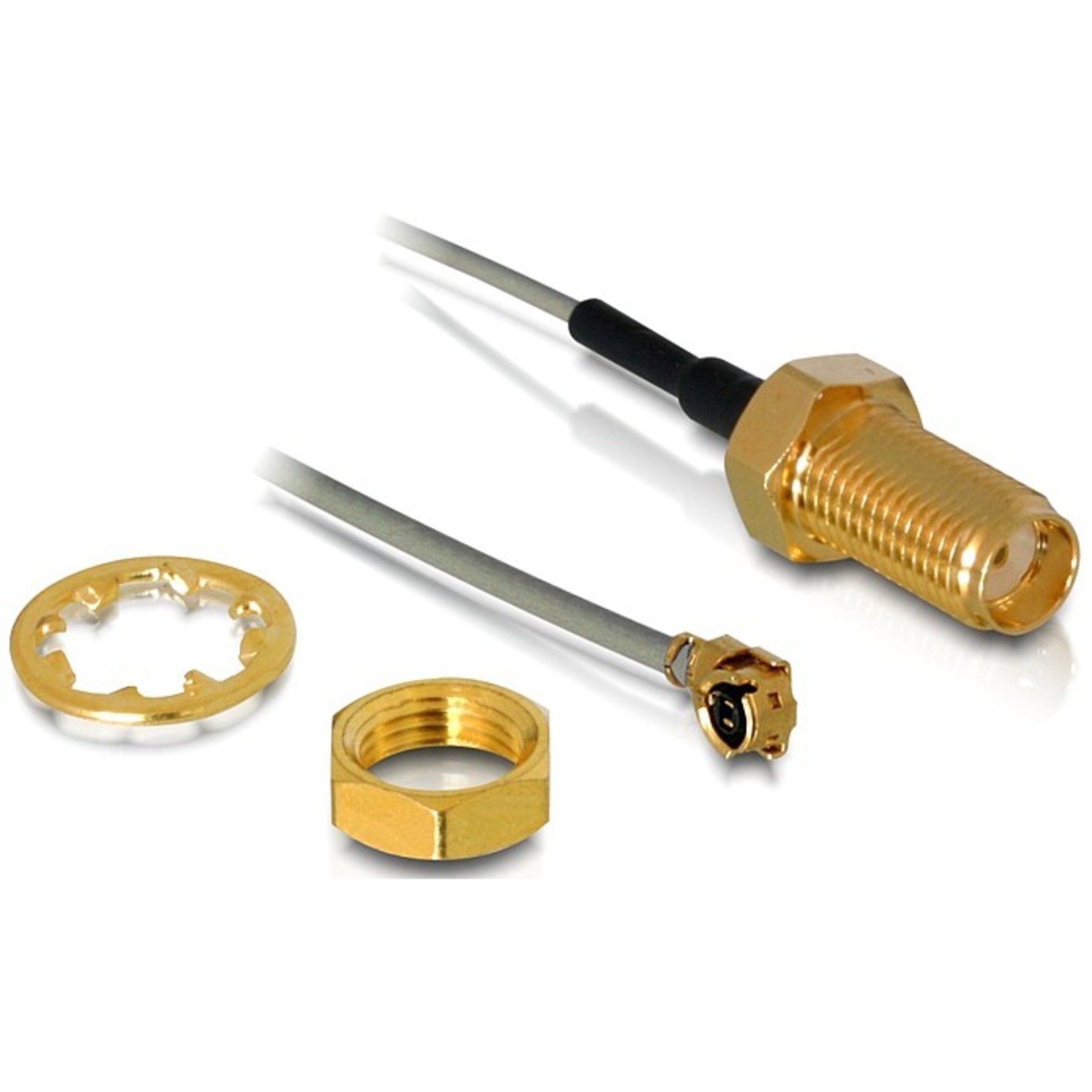 Delock DeLOCK Antennenkabel SMA Buchse zum Einbau > MHF LAN-Kabel, Anschlüsse: 1x SMA (Buchse ...