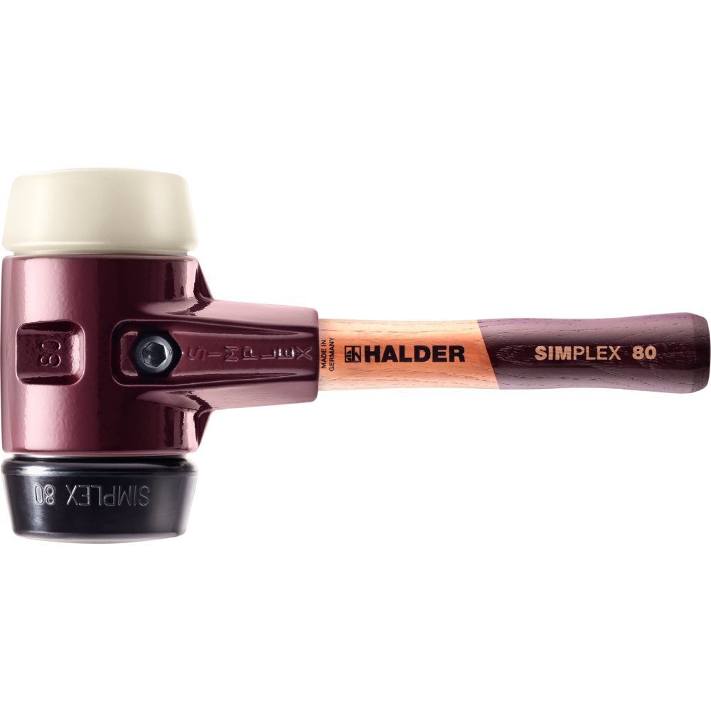Halder KG Hammer SIMPLEX-Schonhammer, Gummikomposition / Nylon;