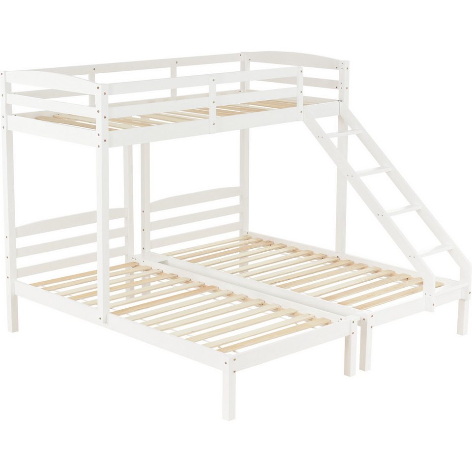 Flieks Etagenbett Dreierbett Kinderbett Mit Leiter Kiefer 90x200cm