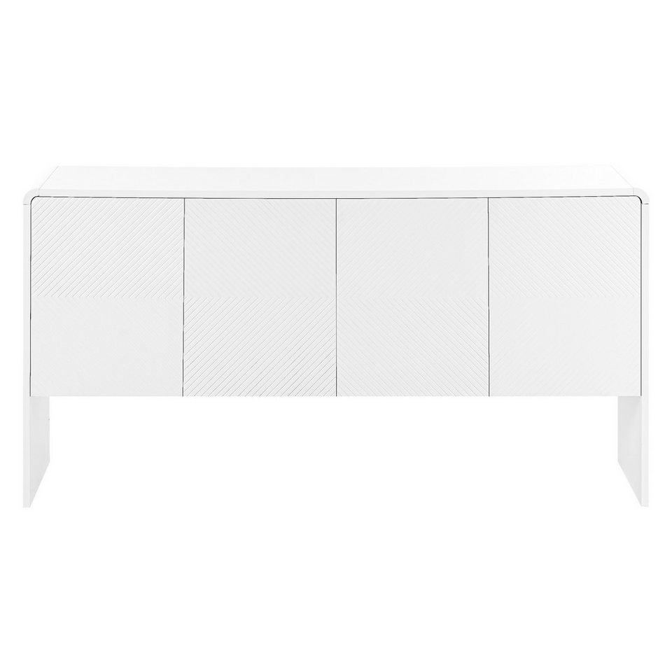 Extsud Sideboard Minimalistischer Stil Großer Stauraum Sideboard Mit 4