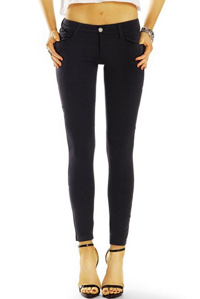 Be Styled Stoffhose Low Waist Hüftige Röhrenjeans Skinny Strech