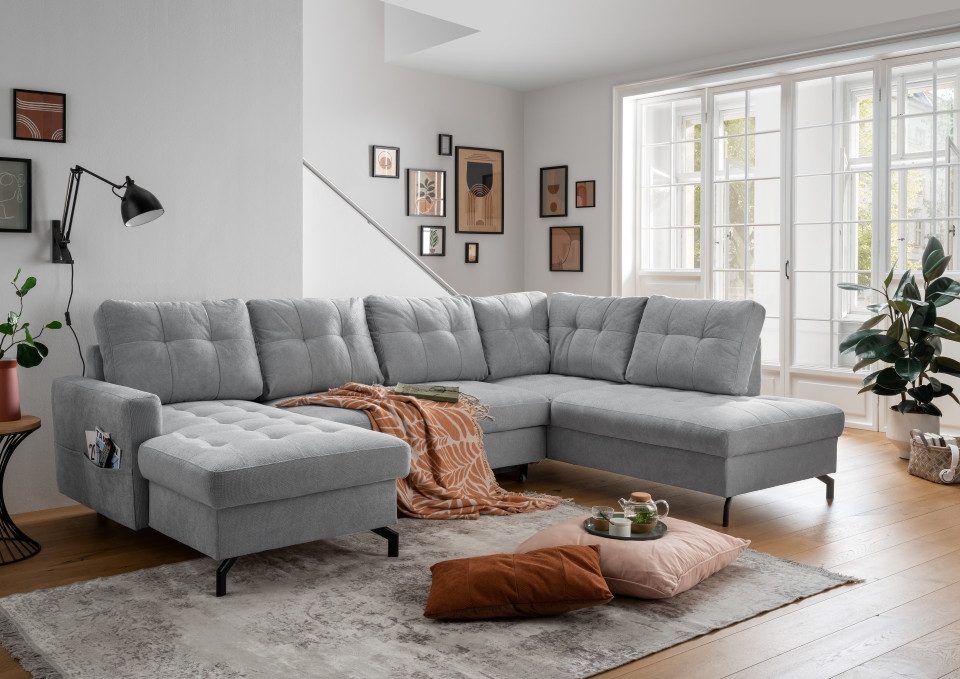 Myhomelando Wohnlandschaft Tresor, mit schlaffunktion, Sofa U-form