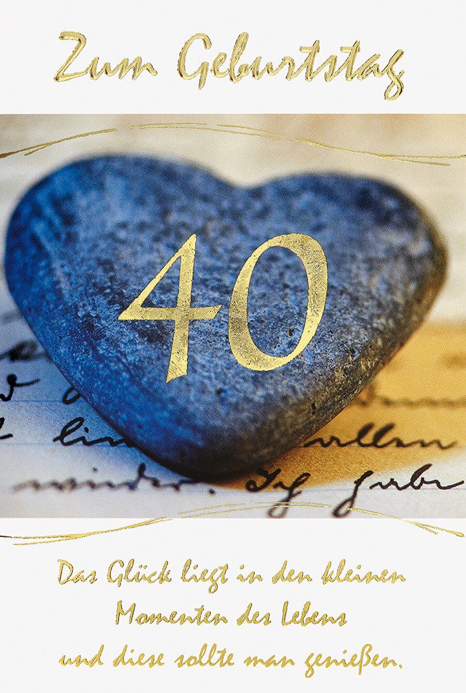 Stilvolle Gluckwunschkarte 40 Geburtstag Mann Fotos