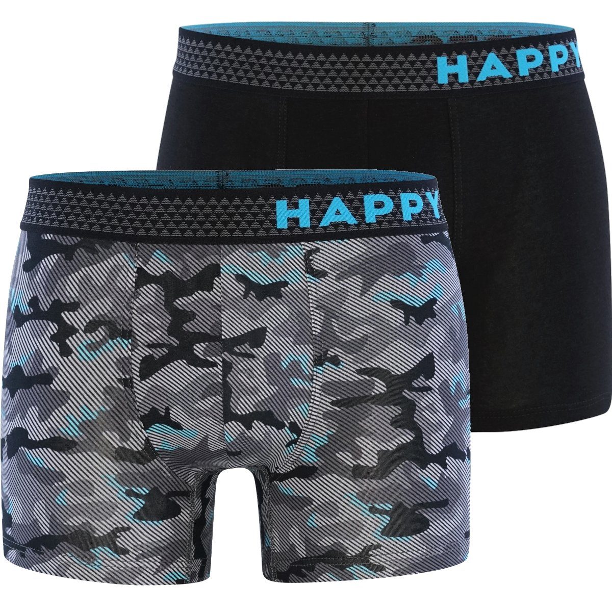 HAPPY SHORTS Retro Pants 2-Pack Trunks Camouflage