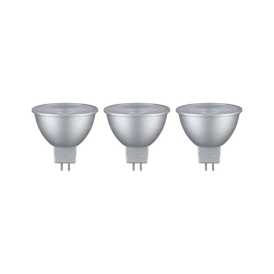 Paulmann Led Leuchtmittel 3er Set 450lm 2700k 36° Chrom 12v 3 St
