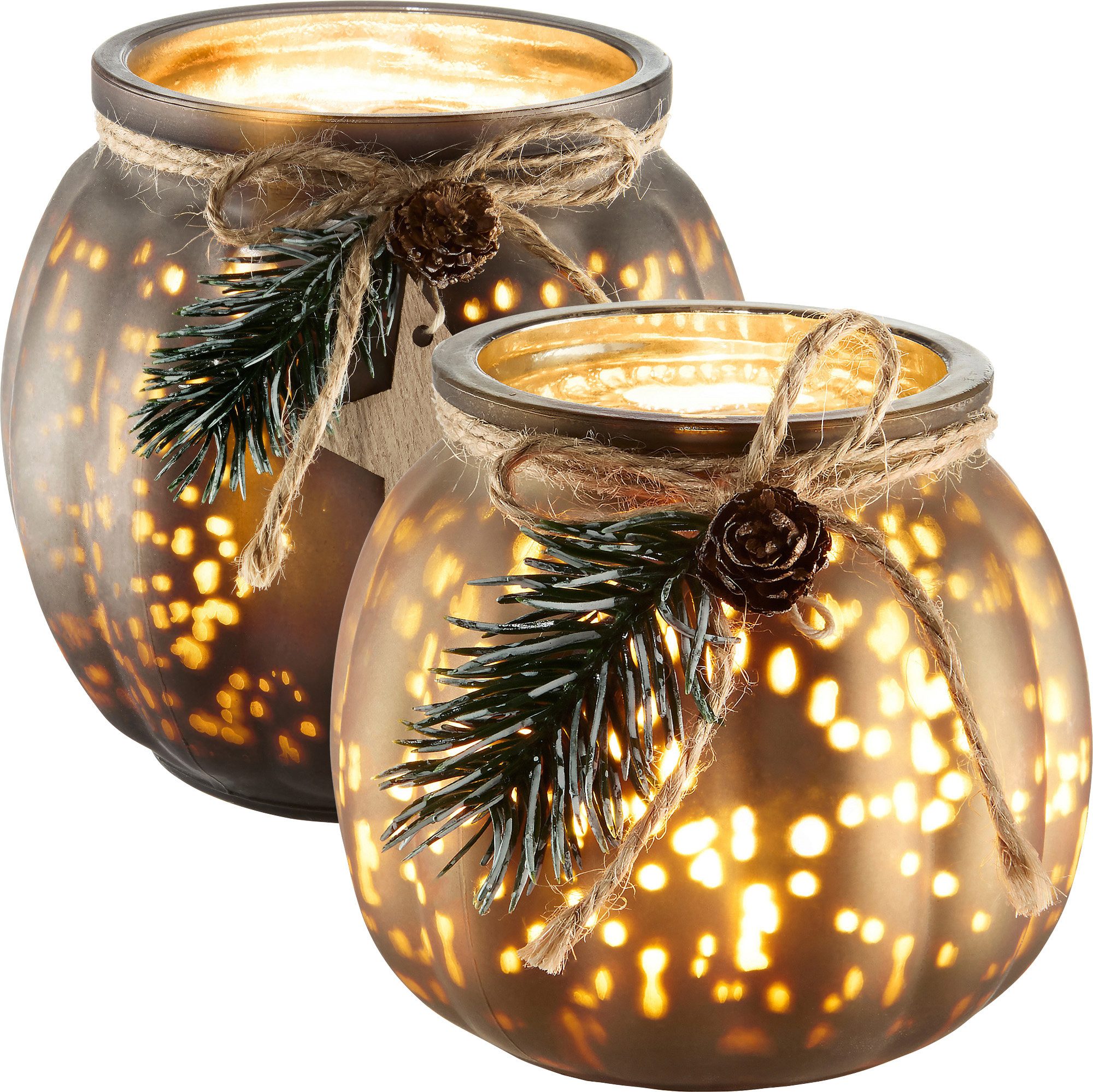 Kerzenhalter Windlicht "Stern" 2er-Set
