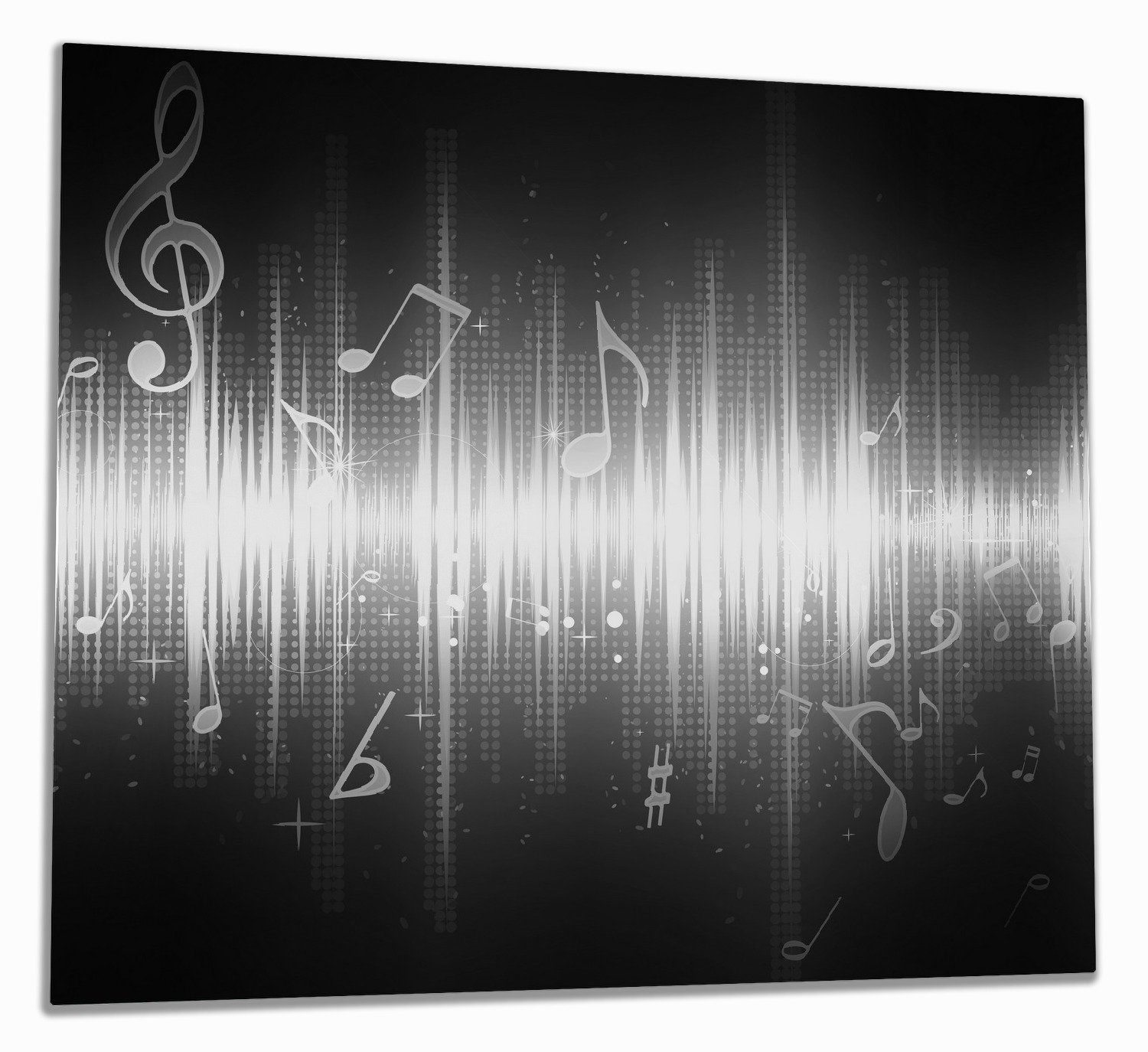 Wallario Herd Abdeckplatte Noten Der Musik In Schwarz Und Weiß Esg