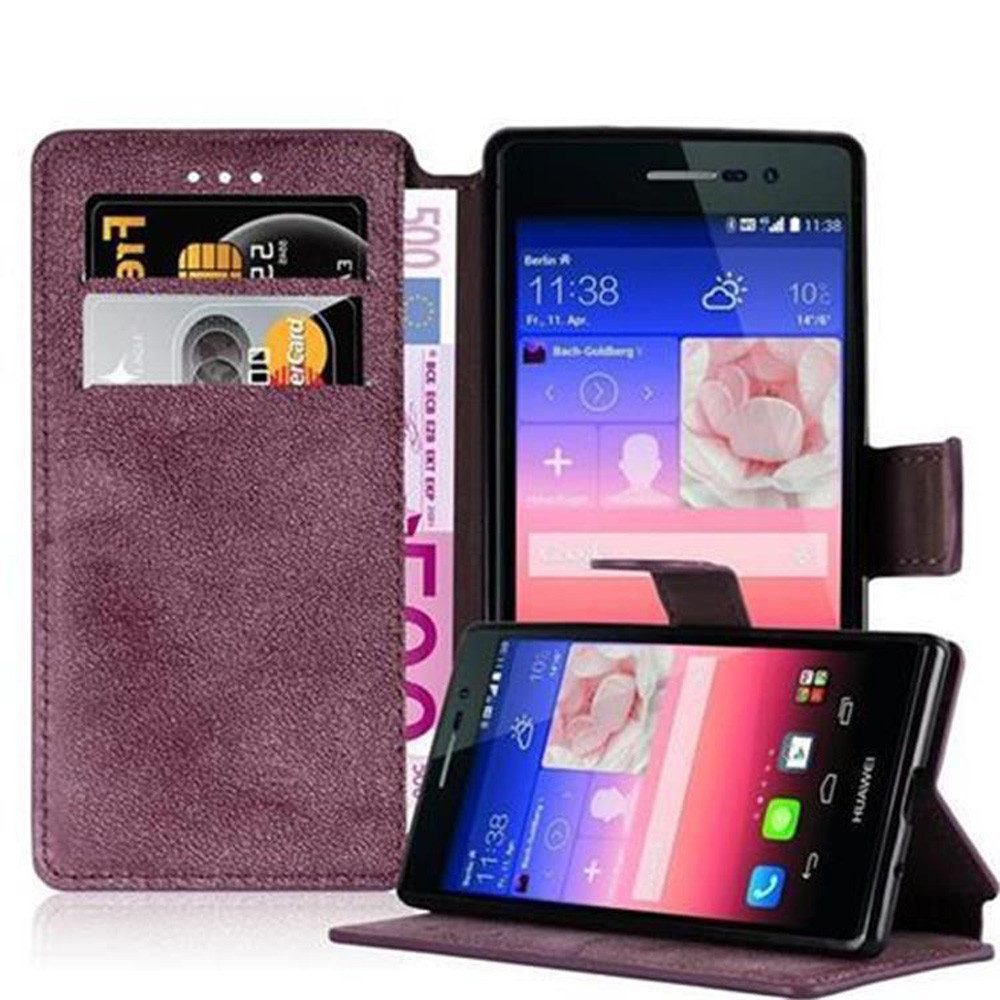 Cadorabo Handyhülle Huawei Ascend P7 Huawei Ascend P7 Klappbare Handy