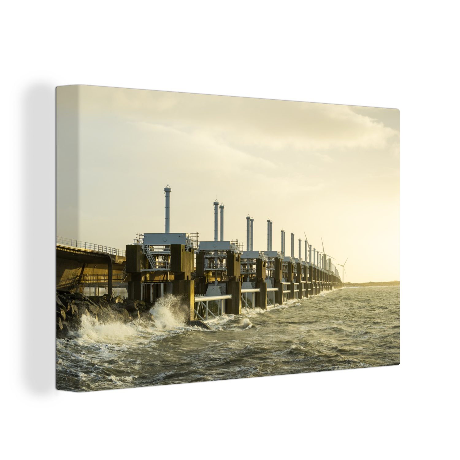 Onemillioncanvasses® Leinwandbild Wellen Die Sich Gegen Das