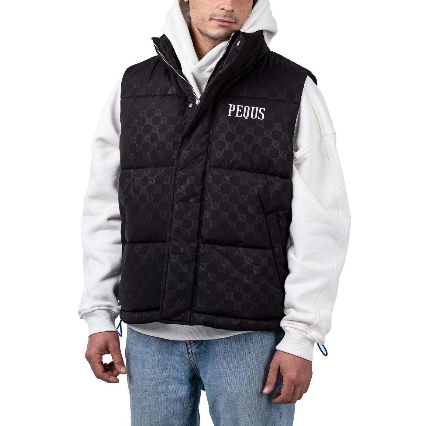 PEQUS Steppweste Pequs Chest Logo Monogram Puffer Vest