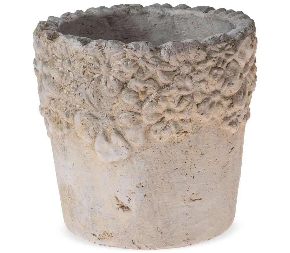 Matches21 Home And Hobby Blumentopf Blumentopf Ton Topf Blüten Relief